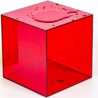 China Colored Acrylic Boxes Storage Cubes Coloured Perspex Boxes Customization for sale