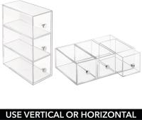 China Stackable Acrylic Storage Boxes Stationery Storage Box Drawer Container 7x3.5x10inch for sale