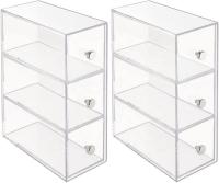 China Stackable Acrylic Storage Boxes Stationery Storage Box Drawer Container 7x3.5x10inch for sale