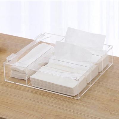 Cina custodia acrilica classificata spazio indipendente organizzatore acrilico film di aggancio sacchetto ziplock scatola di archiviazione acrilica in vendita