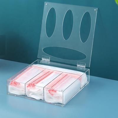 Cina custodia acrilica classificata spazio indipendente organizzatore acrilico film di aggancio sacchetto ziplock scatola di archiviazione acrilica in vendita