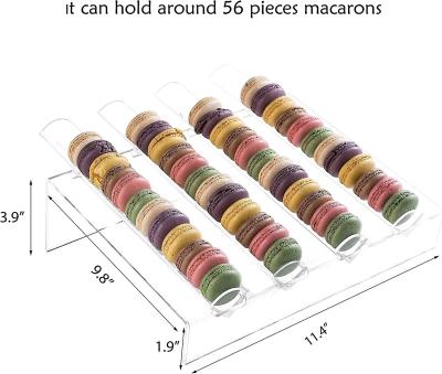 Cina Maccheroni Acrilici Display Box di stoccaggio Desserts Display Tray Cupcake Cake Stand Showcase in vendita