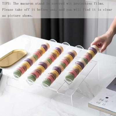 Cina Maccheroni Acrilici Display Box di stoccaggio Desserts Display Tray Cupcake Cake Stand Showcase in vendita
