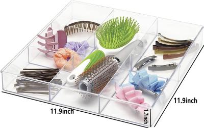 China Acrylische laden organisator opslagbak schoon bureau make-up laden organisator voor keuken kantoor Te koop