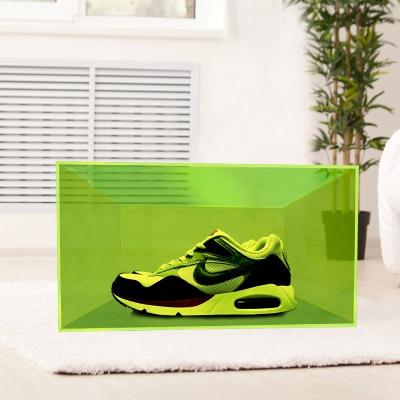 Cina Fabbrica all'ingrosso di alta qualità push-pull personalizzato trasparente 3mm scatola di scarpe acriliche per scatola di scarpe sportive acriliche in vendita