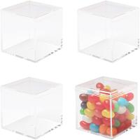 China Clear Candy Box With Lid Acrylic Candy Cube Box for sale