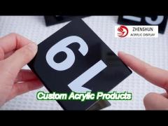 Black Acrylic Table Number 1 20 25 30 Double Sided Digital Wedding Reception Restaurant Party Banquet Logo