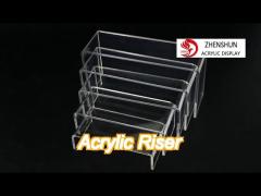 Five Piece Acrylic Riser Display Set Stand Transparent 7.8 X 3.1 X 2.3 Inches