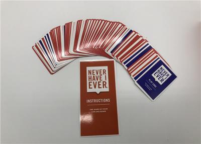 China Funniest Party Game Never Have I Ever Card Game With Different Size 1kg for sale