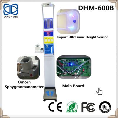 China Ultrasonic  Height and weight scale with Blood Pressure ,Heart rate and bluetooth for sale