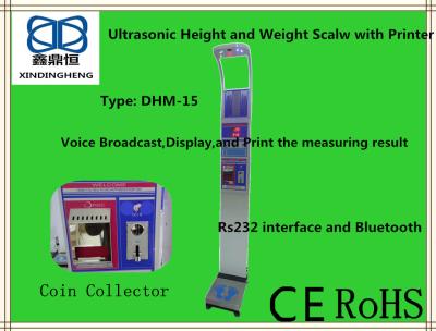 China DHM-15 coin operated height and weight measurement with Bluetooth interface for sale
