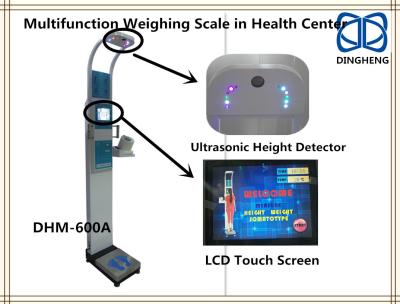 China DHM-600A Bluetooth weighing scale, Ultrasonic Measurement Balance with Fat mass and Blood Pressure for sale
