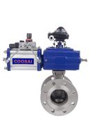 China Flange Connection Cast Iron Segment Ball Valve Designed for Durability and Performance for sale