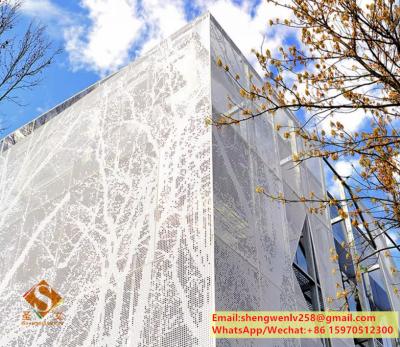 China Perforating Metal Sheet Solid Aluminum Cladding Panels PVDF Coating 15 Years Warranty for sale