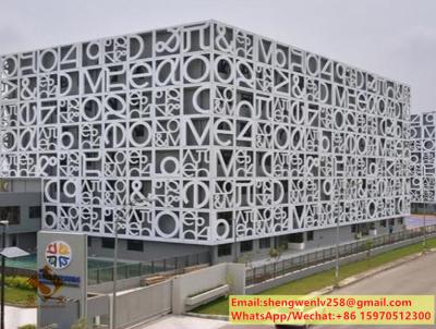 China Aluminum perforated screen metal panel for wall cladding & facade tree pattern for sale