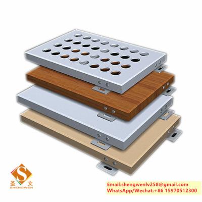 China white color paint Metal aluminium perforated panel cladding for facade exterior cladding for sale