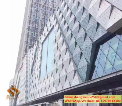 China Metal Wall Panel Decorative Material Aluminum Expanded Mesh Facade for sale