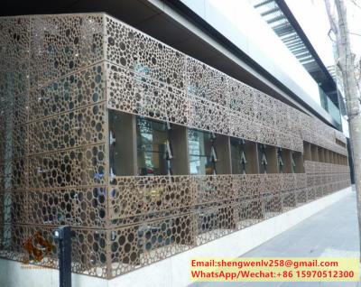 China Perforated aluminum facades panel metal cladding decorative screen for sale