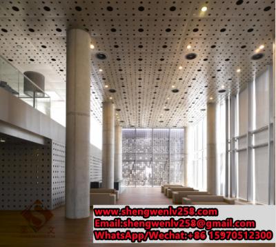 China Aluminum wall panel for curtain wall facade cladding wall panel with 2mm thickness perforated screen for sale