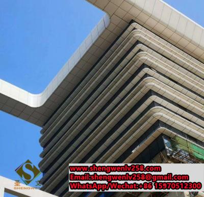 China round shape perforated aluminum sheet metal facade cladding panel 2.5mm thickness for curtain wall facade decoration for sale