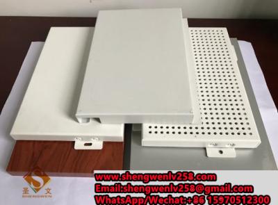 China Building Facade Cladding Wood Grain Fire Rated Decorative Aluminum Curtain Wall Veneer Series for sale