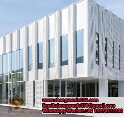 China Aluminium Cladding Wall Panel Exterior Facade Decorative Solid Perforated Aluminum Sheet for sale