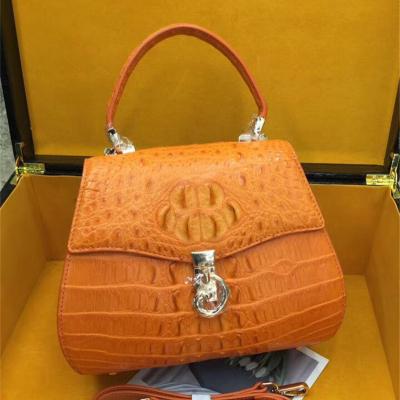 Authentic Crocodile Skin Lady Saddle Purse Genuine Alligator Leather Female Small Handbag Women Crossbody Shoulder Bag