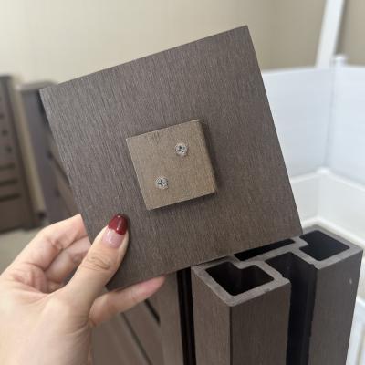 China Wooden Color WPC Fence Panels / Brown Wpc Composite Fencing for sale