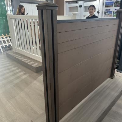 China Anti UV Waterproof WPC Fence Panel 6*6ft Szie Brown Color for sale