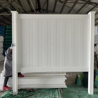 중국 오래 지속 가능한 내구성있는 PVC 흰색 비닐 개인 정보 보호 펜스 패널 1.83 높 판매용