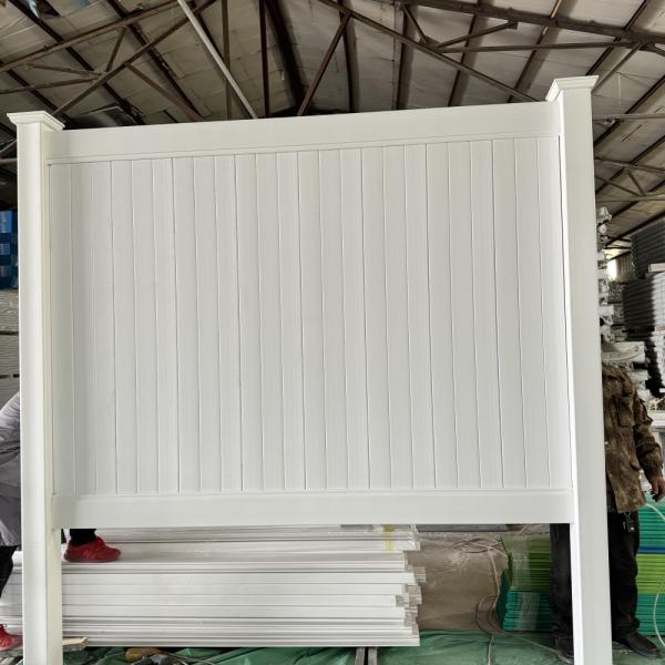 Quality Low Maintenance White Vinyl Fence Boards Column 2590mm Water Proof for sale