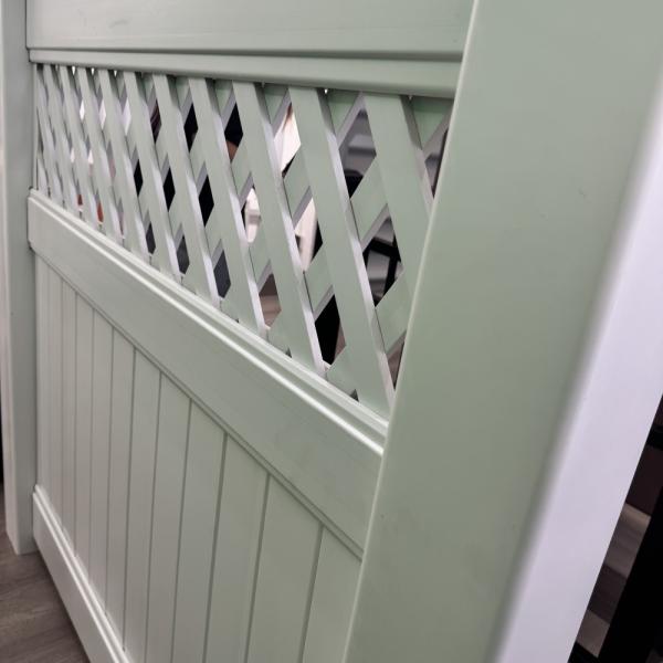 Quality Rainproof 100% Virgin PVC Fence Pannels 6ft*8ft Modern Design For Residential for sale