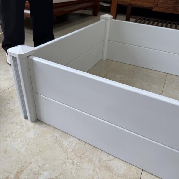 Quality White Raised PVC Planter Box Comfortable Height Rot Resistant for sale
