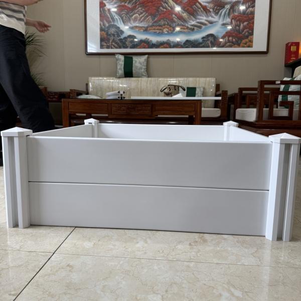 Quality Rectangle White Pvc Planter Boxes For Farm UV Resistant Rot Resistant Insect for sale