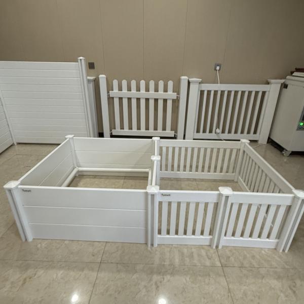 Quality PVC Dog Whelping Box 80cm X 80cm X 46cm White Temporary Pet Fence for sale