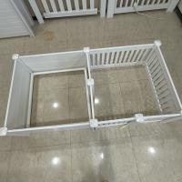 Quality PVC Dog Whelping Box 80cm X 80cm X 46cm White Temporary Pet Fence for sale