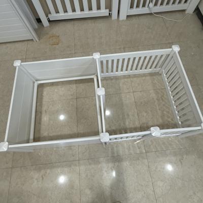 China PVC Dog Whelping Box 80cm X 80cm X 46cm White Temporary Pet Fence for sale