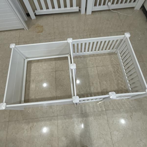 Quality PVC Dog Whelping Box 80cm X 80cm X 46cm White Temporary Pet Fence for sale