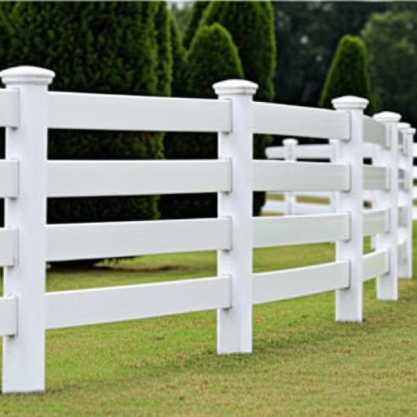Quality White Vinyl Horse Fence 1.5m High PVC With High Temp Resistance for sale