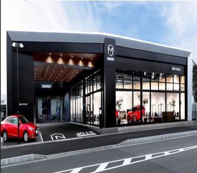China Long Span Commercial Metal Buildings Steel Structure Showroom Exhibition Center for sale