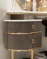China MDF Lighted Corner Vanity Set Standing Dressing Table for sale