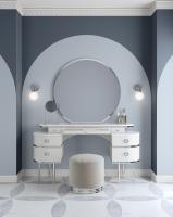 China MDF Lighted Corner Vanity Set Standing Dressing Table for sale