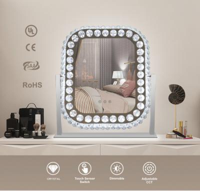 China Maquillaje Led Makeup Mirror Brush Set Hollywood Lights for sale