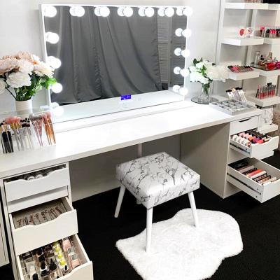 China Customized Hollywood Dressing Table Mirrored Desk For Bedroom for sale