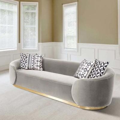 China Customizable Size Modern Design Style Velvet Sofa Set with Sectional Upholstery Cover for sale