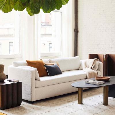 China Modern Metal Top glass Oval Coffee Table Brown With Stainless Steel Legs for sale