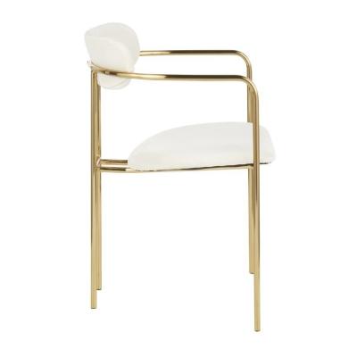 China Conjunto Contemporâneo de Dinette Redondo Cadeira de Braço Acolchada de Veludo Para Casa à venda