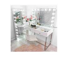 China RoHS LED Hollywood Mirror Dressing Table Desk Adjustable for sale