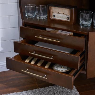 China Commercial Wooden Corner Liquor Cabinet Counter For Alcohol Wine Display for sale
