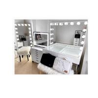 China RoHS LED Hollywood Mirror Dressing Table Desk Adjustable for sale